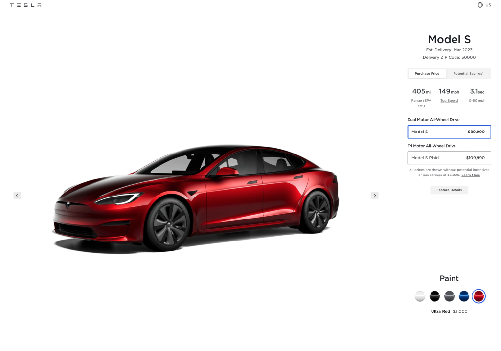 Tesla ออกสีแดงใหม่ "Ultra Red" สำหรับ Tesla Model S, Model X - EVMoD