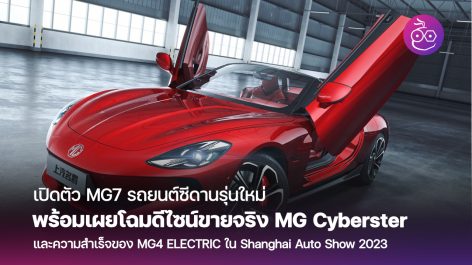 เปิดตัว MG7 รถยนต์ซีดานรุ่นใหม่ พร้อมเผยโฉมดีไซน์ขายจริง MG Cyberster และความสำเร็จของ MG4 ...