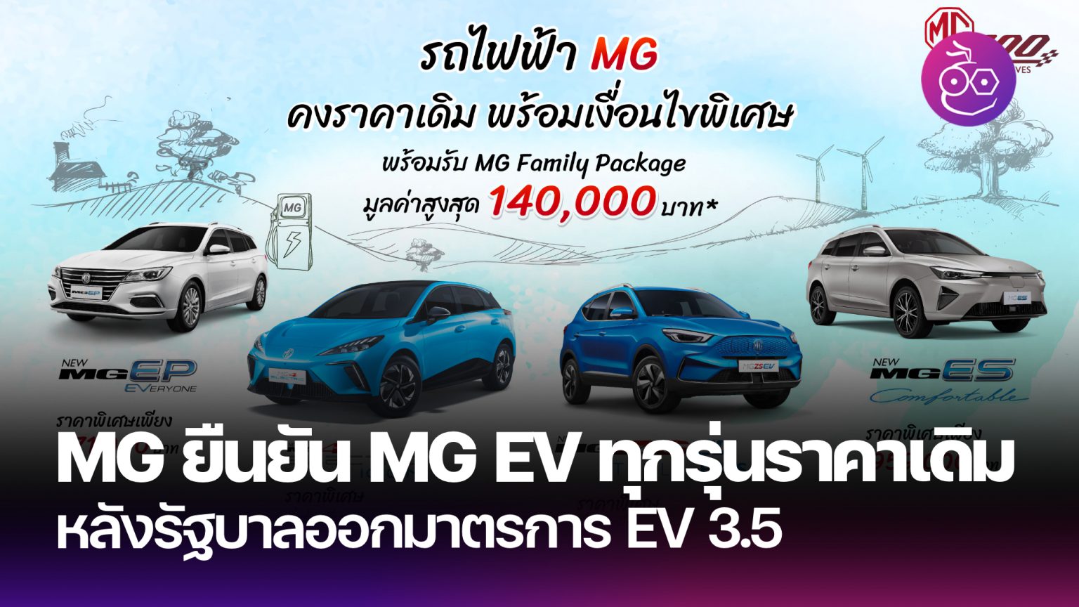 MG ยืนยัน รถยนต์ทุกรุ่นราคาเดิม หลังรัฐบาลออกมาตรการ EV 3.5 พร้อมเงื่อนไขพิเศษมากมาย - EVMoD