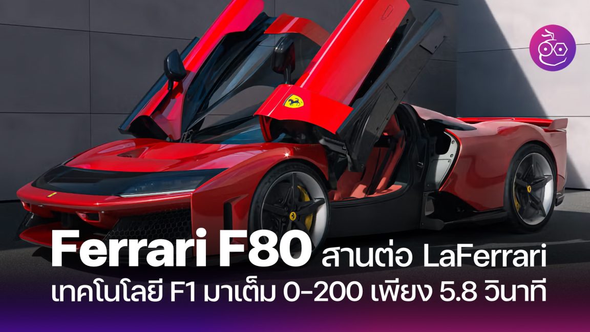 Ferrari F80 ไฮเปอร์คาร์เทคโนโลยี F1 มาเต็ม สานต่อ LaFerrari - EVMoD