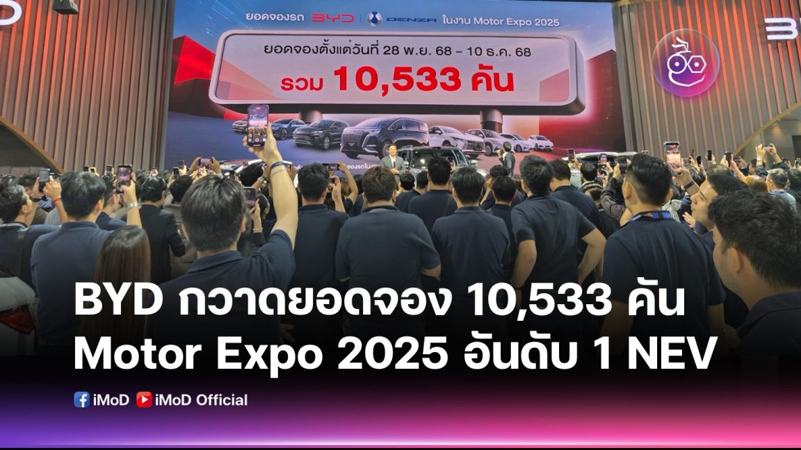 เรเว่ กวาดยอดจอง BYD และ DENZA รวม 10,533 คัน จากงาน Motor Expo 2025 ครองอันดับ 1 กลุ่มรถยนต์ ...